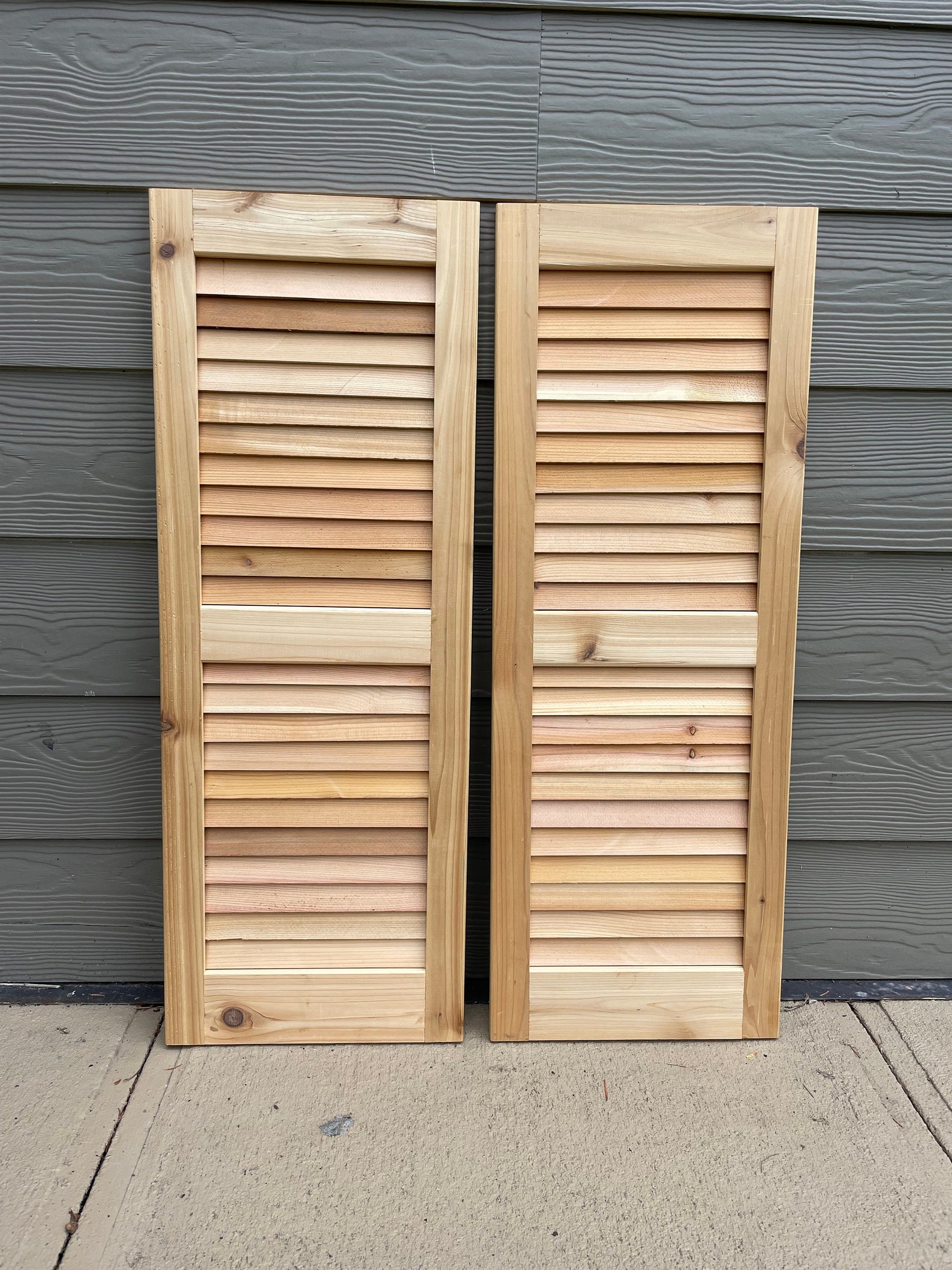 Home Exterior Louvered Window Shutters - Etsy