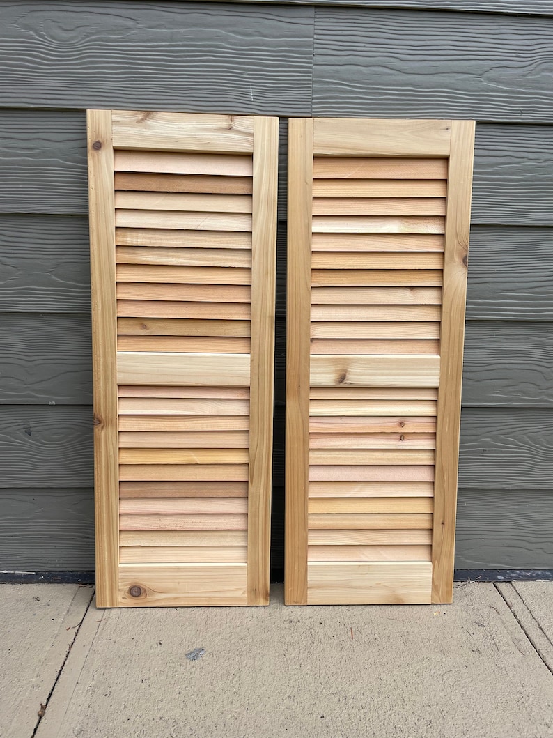 Home Exterior Window Shutters cedar-unfinished - Etsy Australia