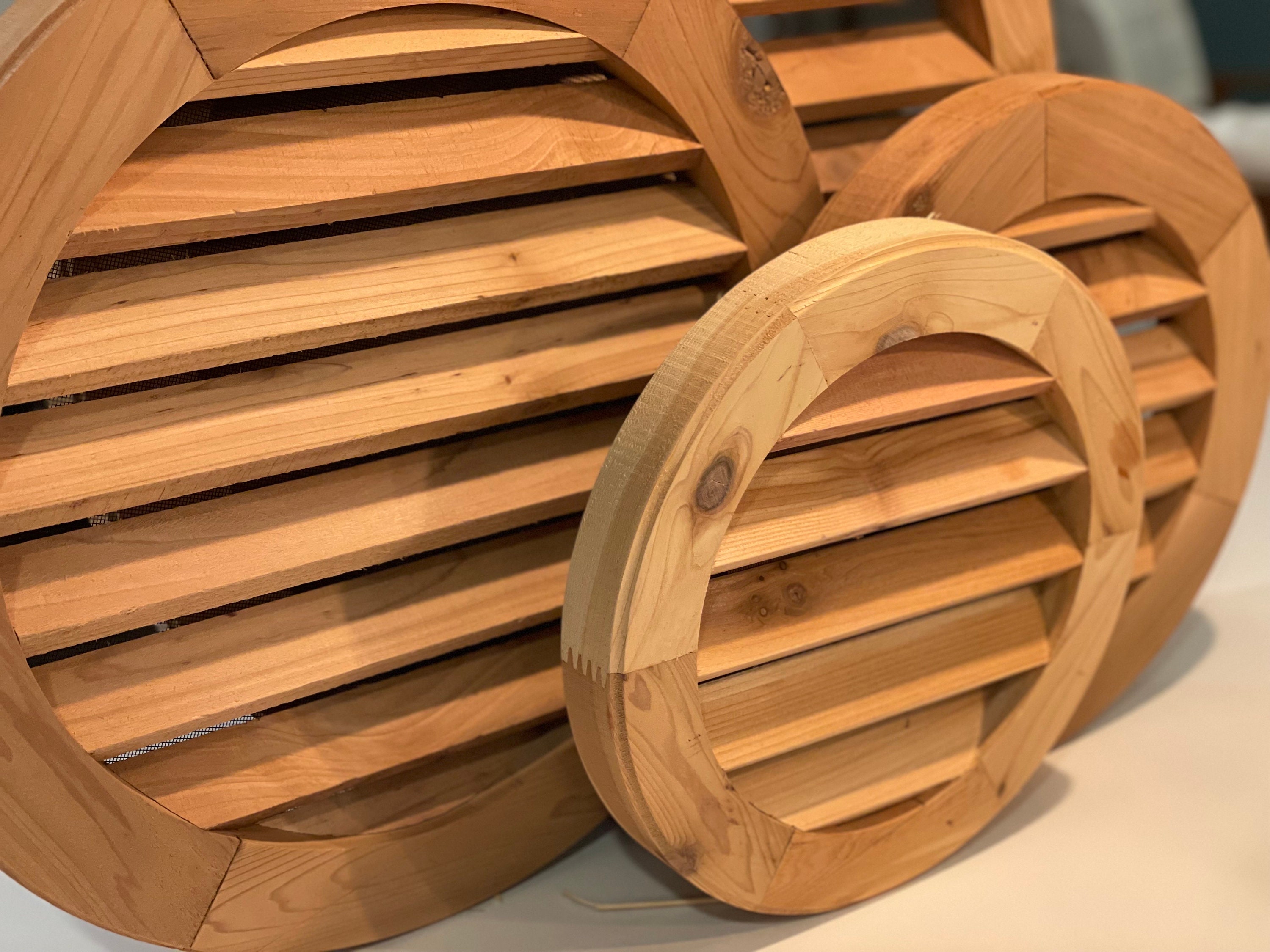 Home Cedar Round Gable Vent - Etsy