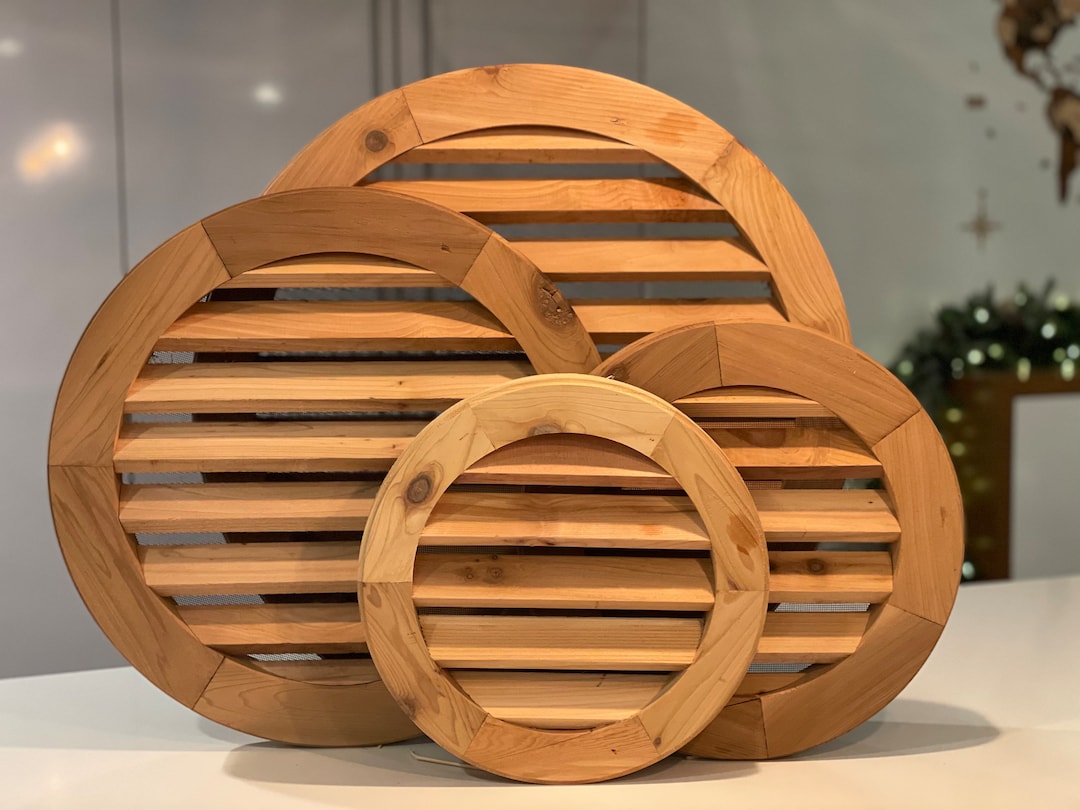 Home Cedar Round Gable Vent - Etsy