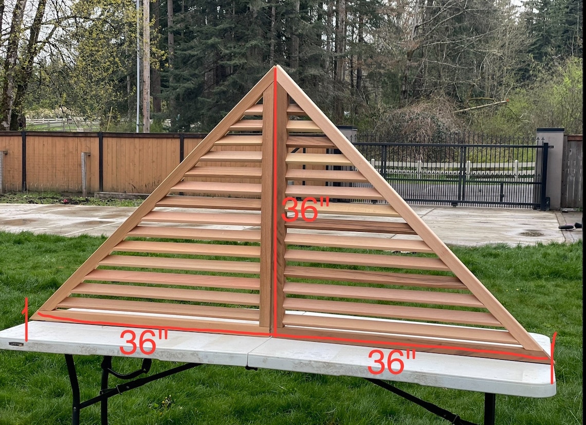 Triangle Cedar Gable Vent - Etsy