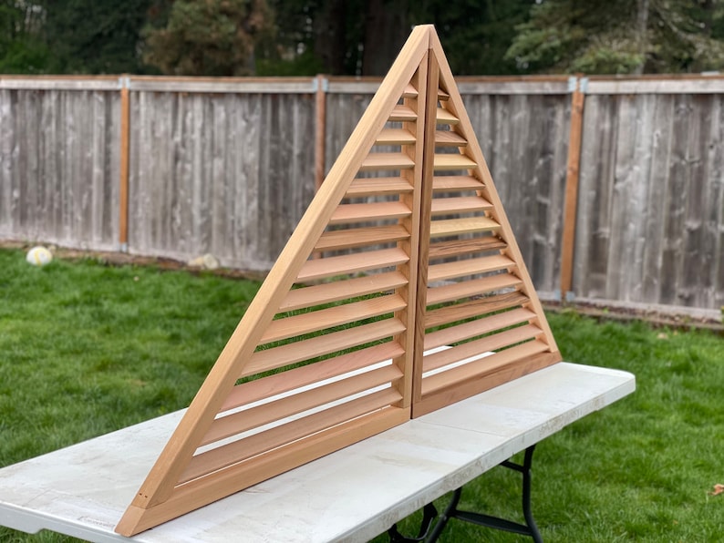 Triangle Cedar Gable Vent - Etsy