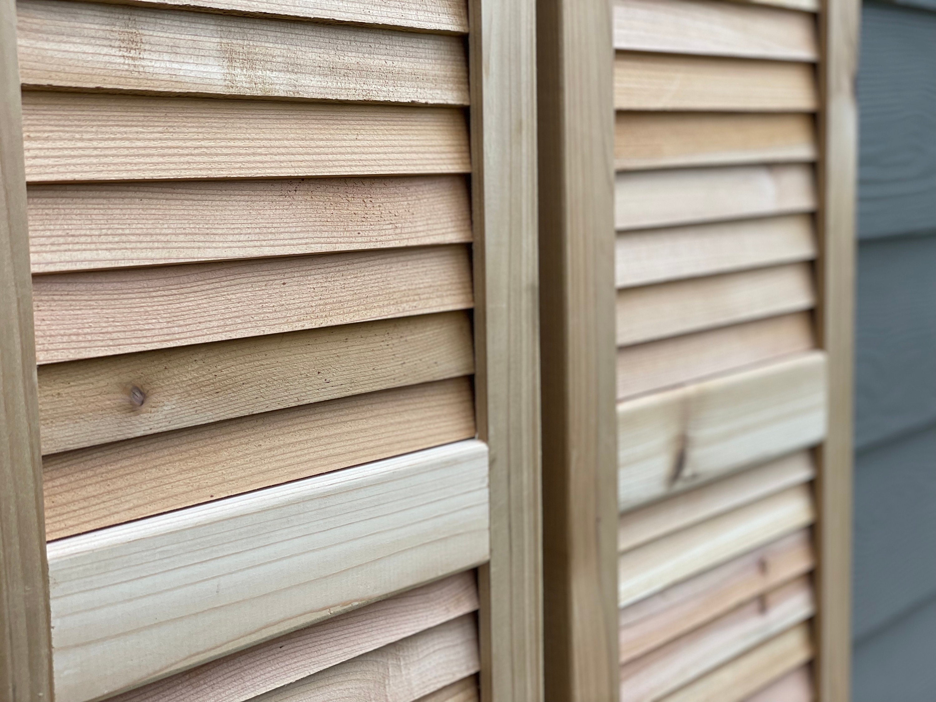 Home Exterior Louvered Window Shutters - Etsy