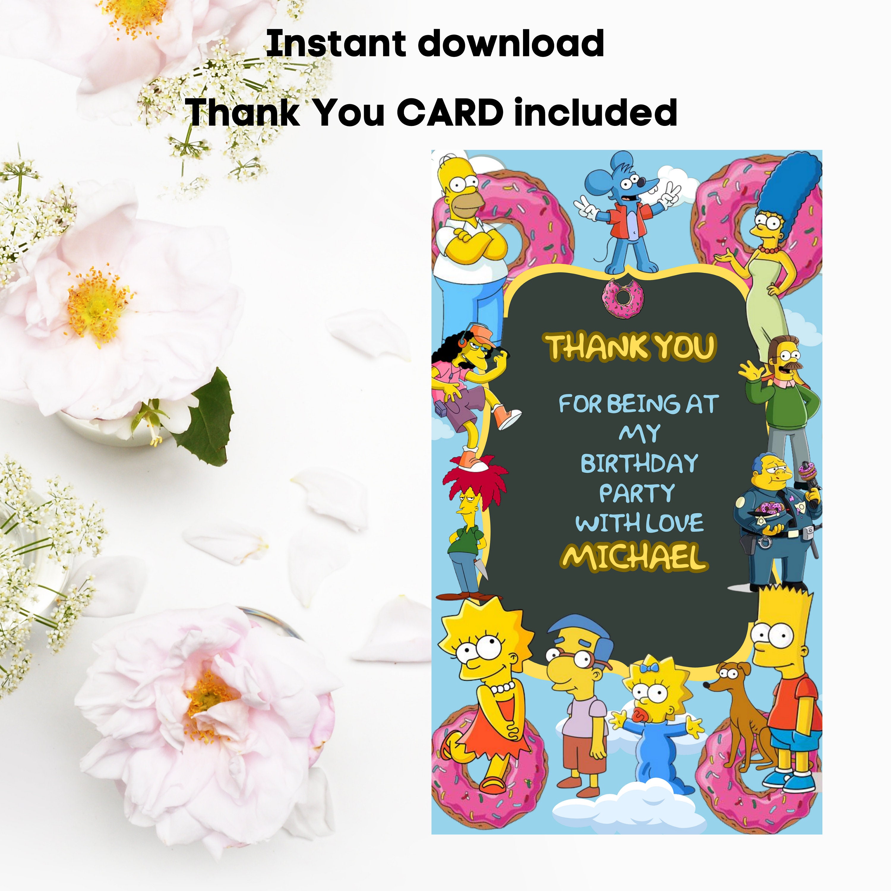 Editable Simpsons Birthday Invitations Simpsons Invitation - Etsy Australia