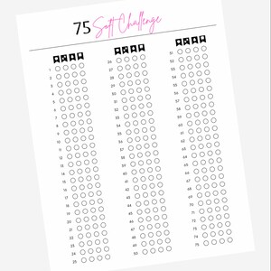 75 Soft Challenge Tracker Printable Digital Healthy Lifestyle ...