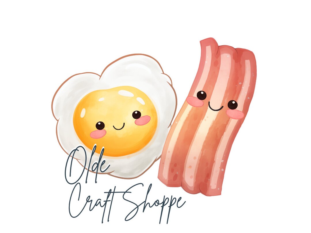 Cute Kawaii Bacon and Egg Transparent Background PNG, Clipart, High ...