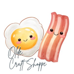 Cute Kawaii Bacon and Egg Transparent Background PNG, Clipart, High ...