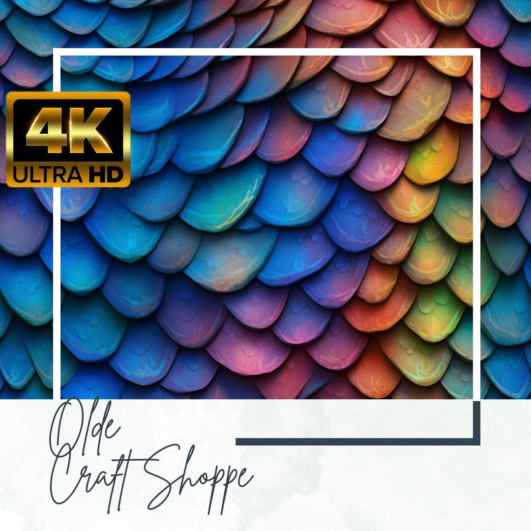 4K Premium Seamless File Rainbow Dragon Scales Enchanted - Etsy