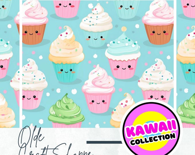 Cute Kawaii Sweets Single Tile Pattern (not Seamless) - Etsy Canada