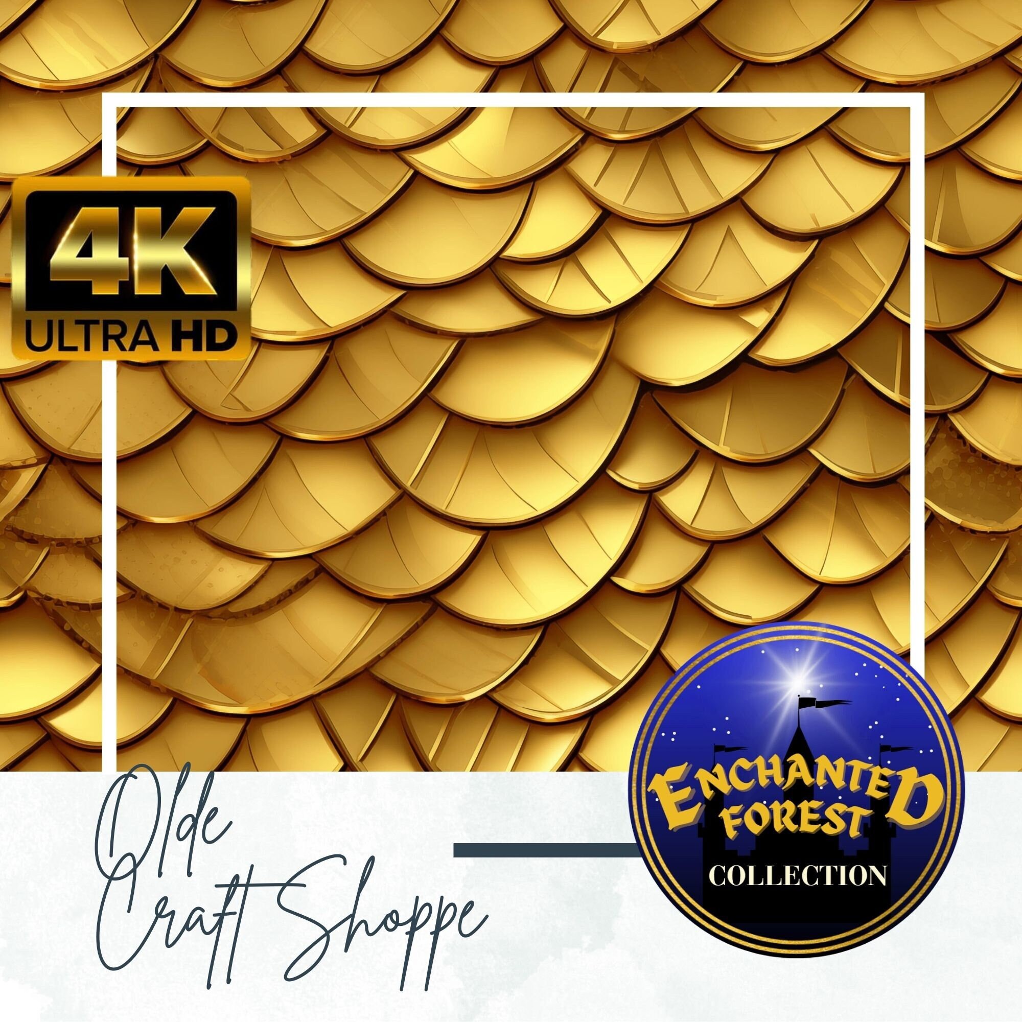 4K Premium Seamless File Gold Dragon Fish Mermaid Scales - Etsy