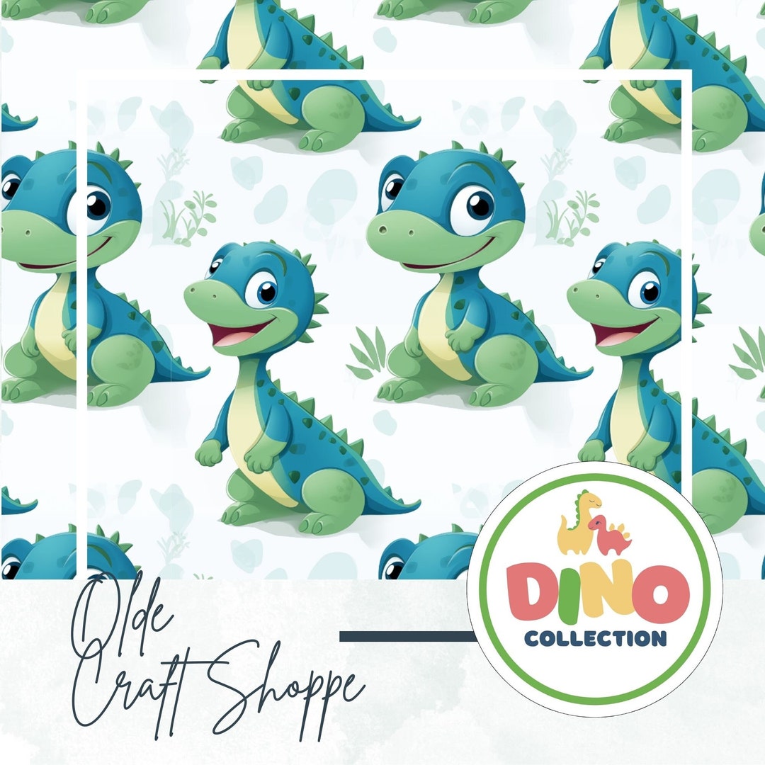 Watercolor Baby Dinosaurs Seamless Pattern File, Cartoon Print, Cute T ...
