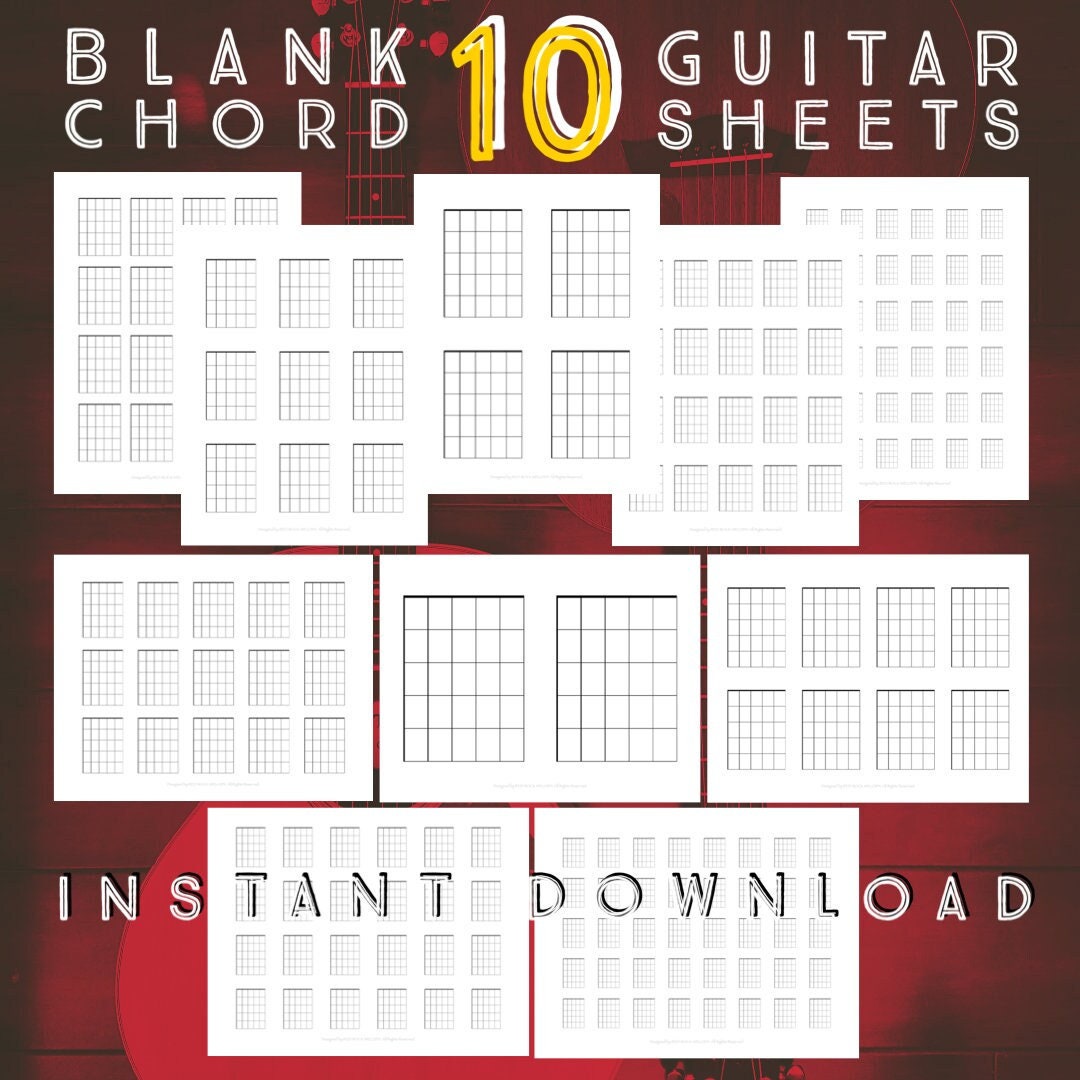 Blank Guitar Chords, Guitar Chord Diagram Sheets, Guitar Chord in ...