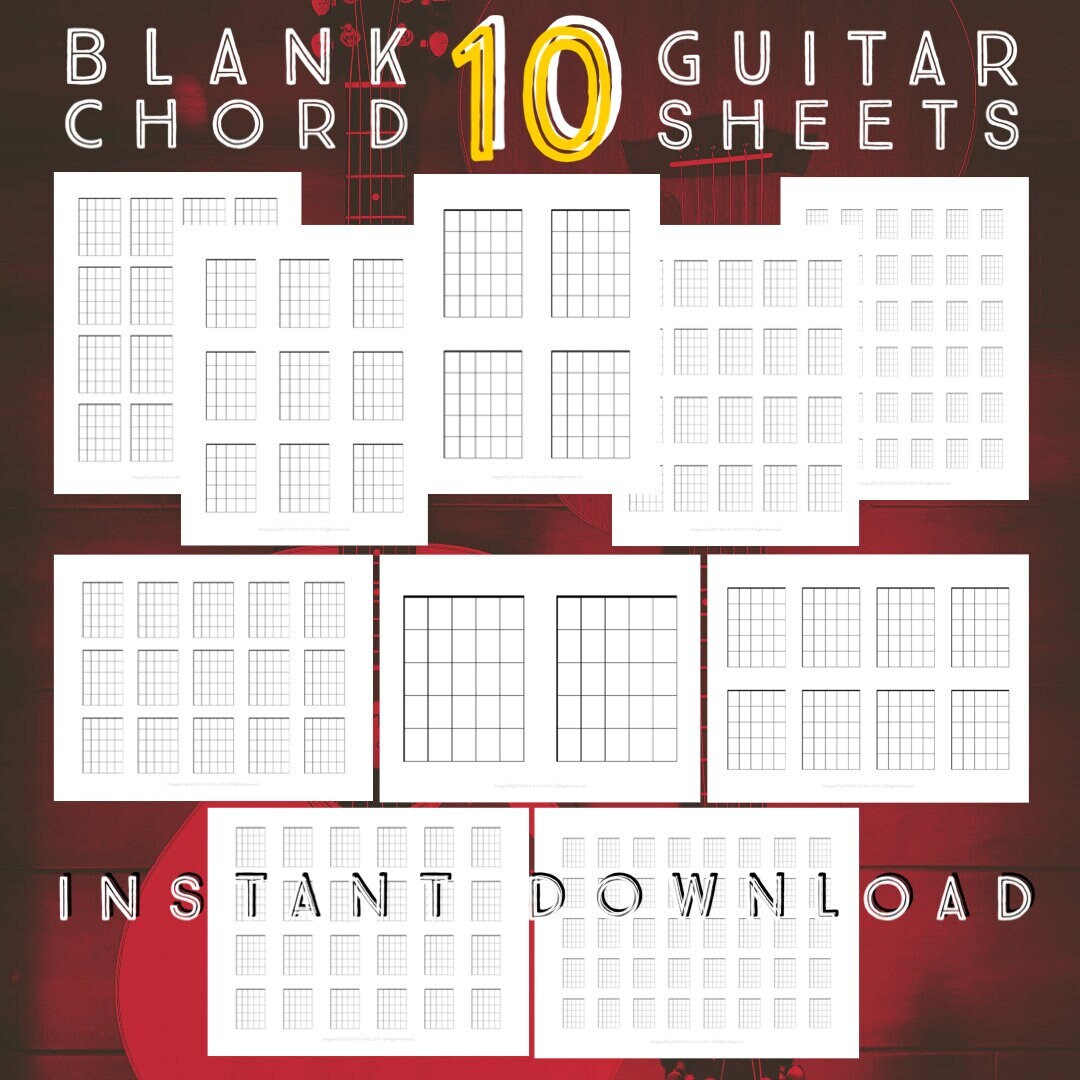 Blank Guitar Chords, Guitar Chord Diagram Sheets, Guitar Chord in ...