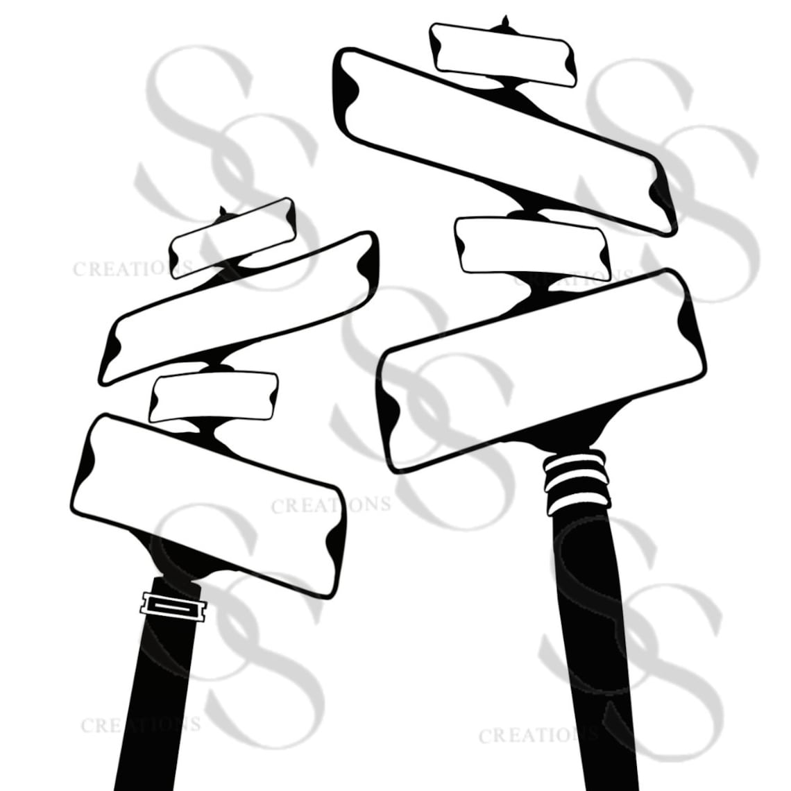 Street Sign Template Multi Pack SVG File, Multi Family/multiple Name - Etsy