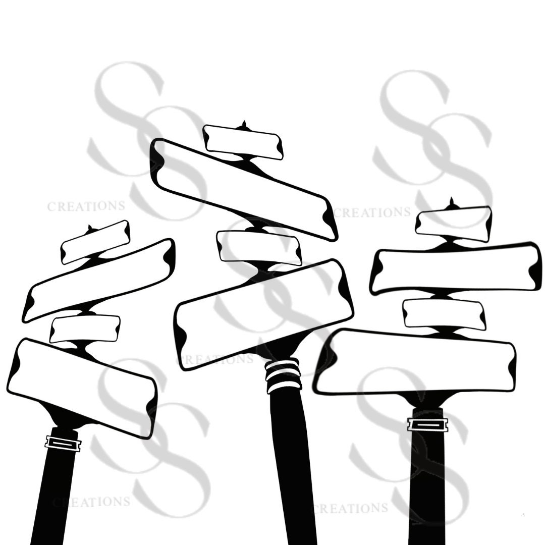 Street Sign Template Multi Pack SVG File, Multi Family/multiple Name - Etsy