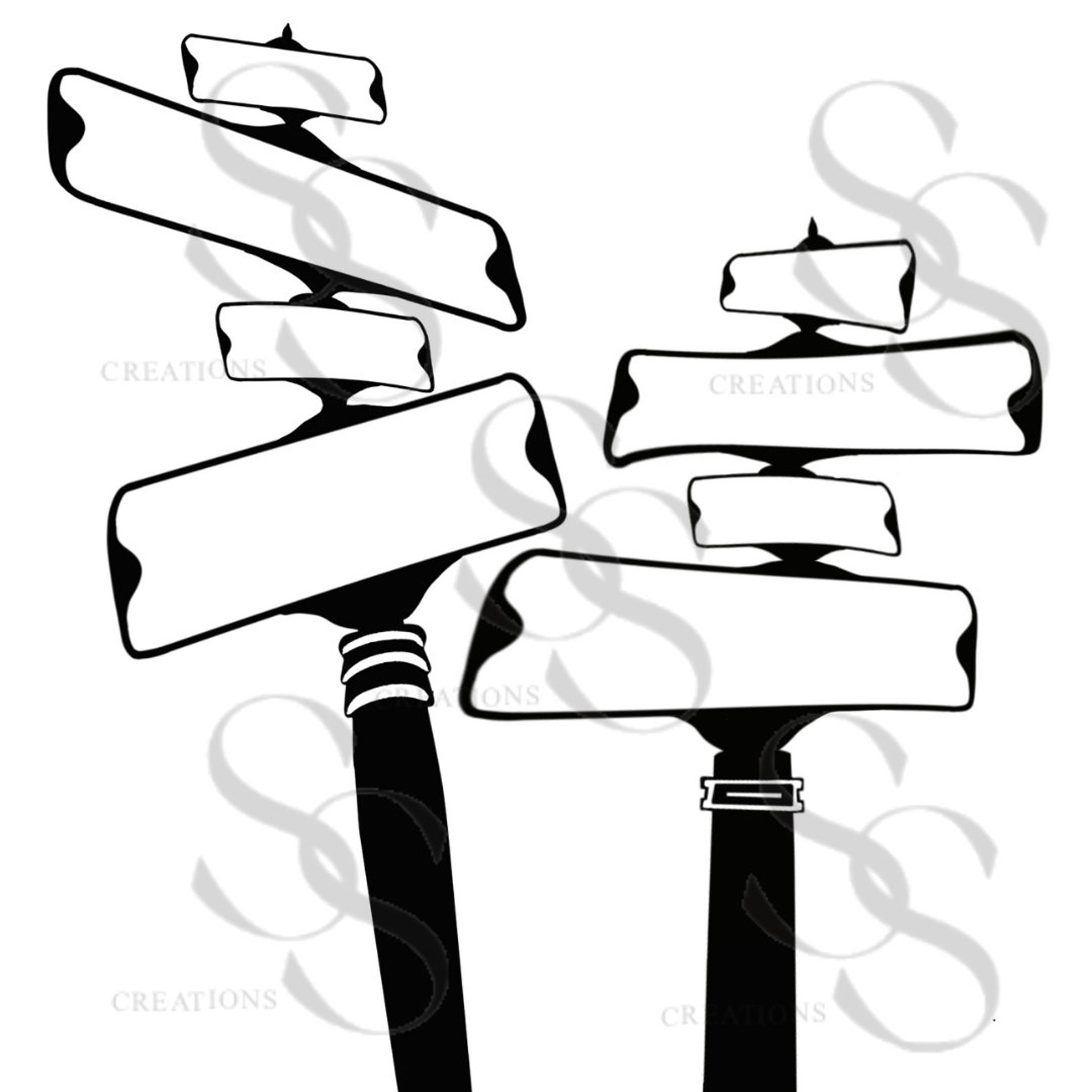 Street Sign Template Multi Pack SVG File, Multi Family/multiple Name - Etsy