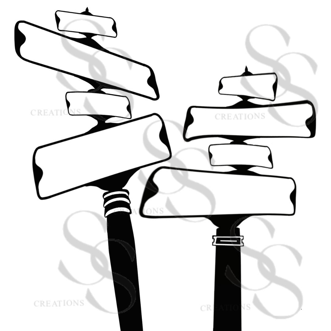 Street Sign Template Multi Pack SVG File, Multi Family/multiple Name - Etsy