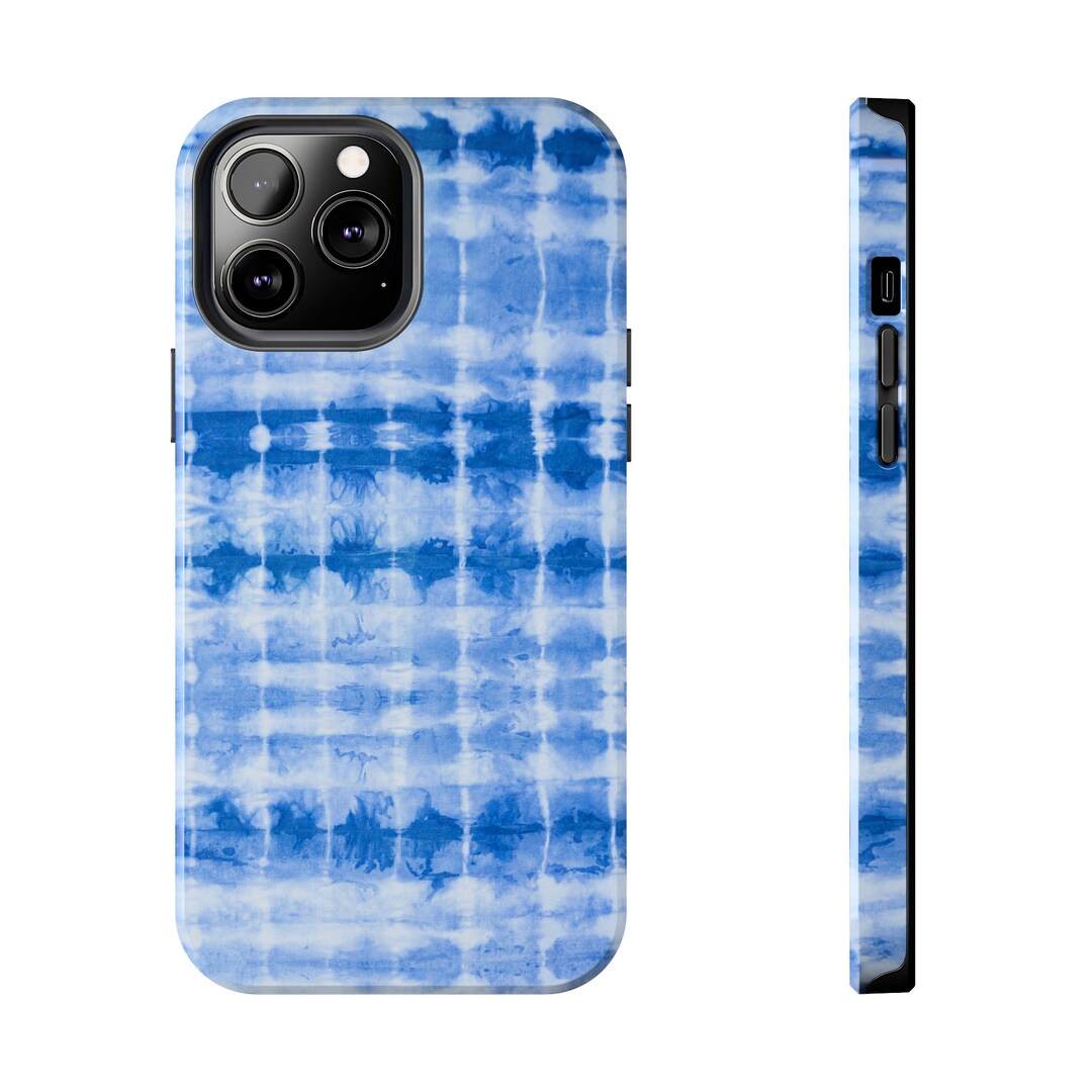 Indigo Japanese Shibori iPhone Case, Blue Tie Dye Art Phone Case ...
