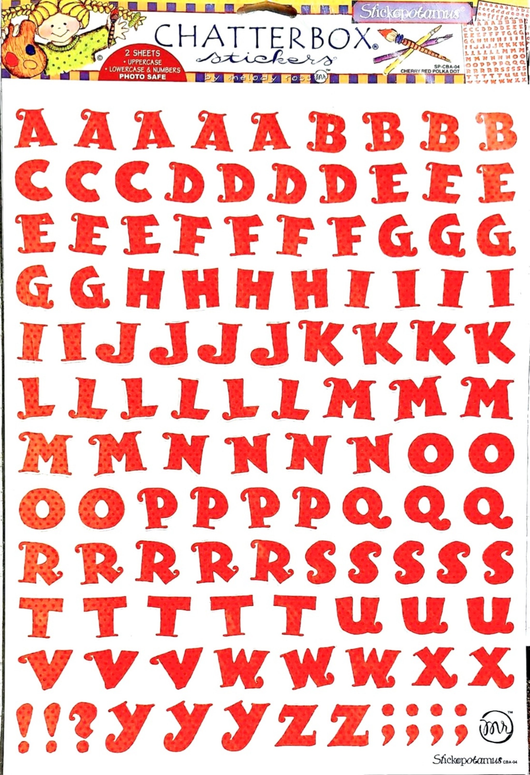 You Choose Alphabet, Letters, Alpha, Numbers, Punctuation.. Scrapbook ...