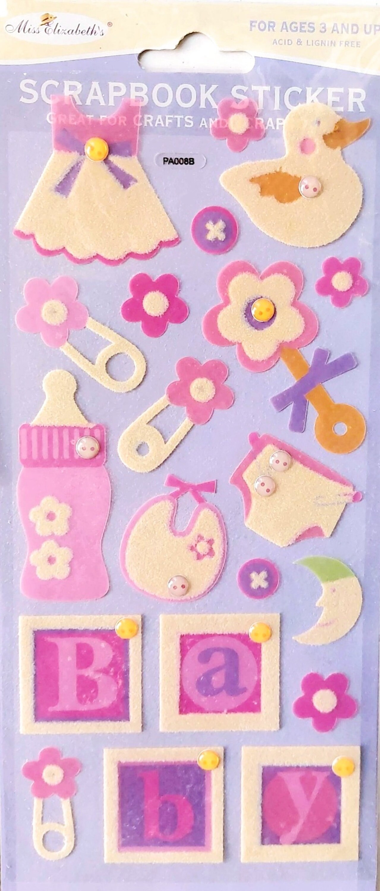 Baby Girl Scrapbook Embellishments, Stickers, Brads, Quotes, Borders - Etsy