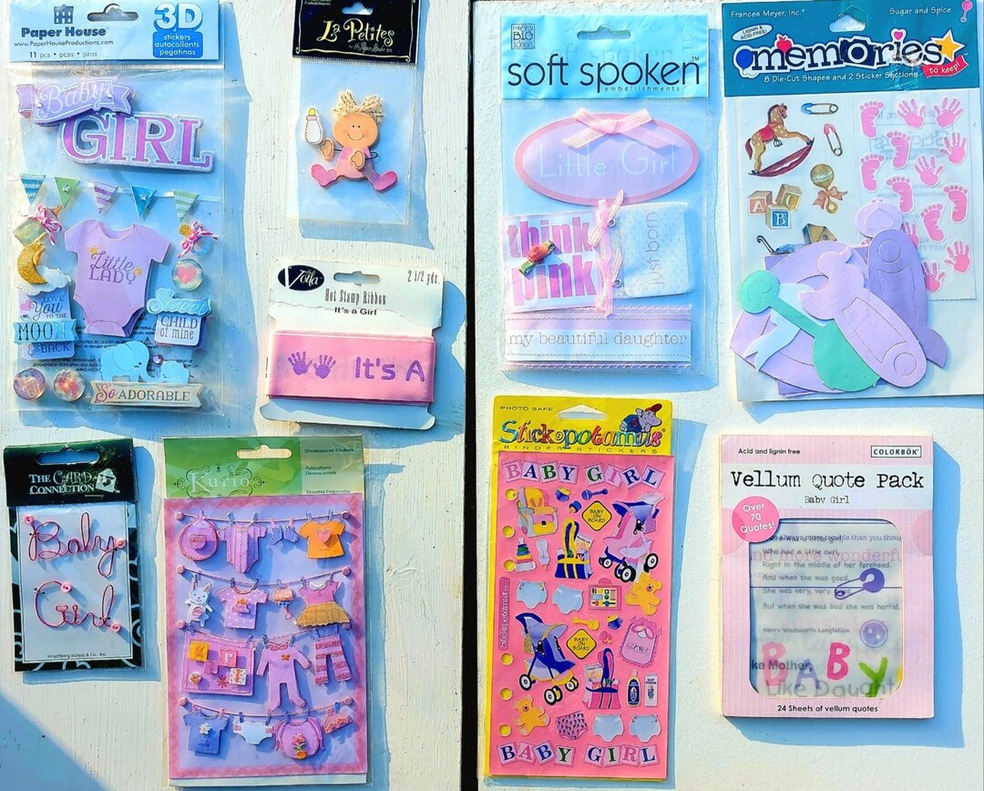 You Choose Baby, Infant, Child, Girl.. Scrapbook Stickers ...