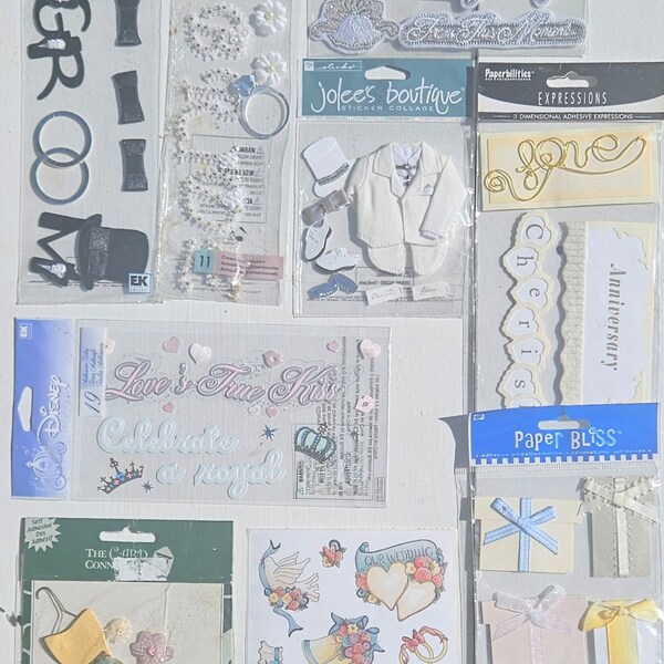 Scrapbook Stickers Wedding - Etsy