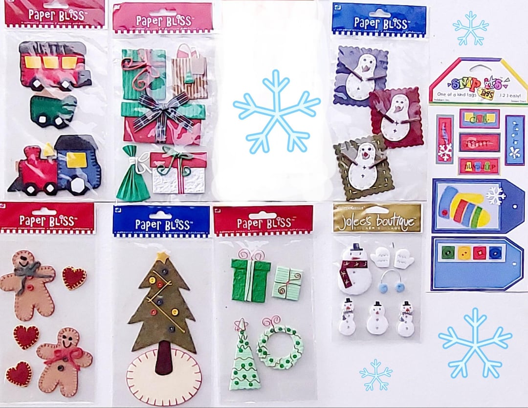Christmas Scrapbooking Stickers, Embellishments, Die Cuts - Etsy