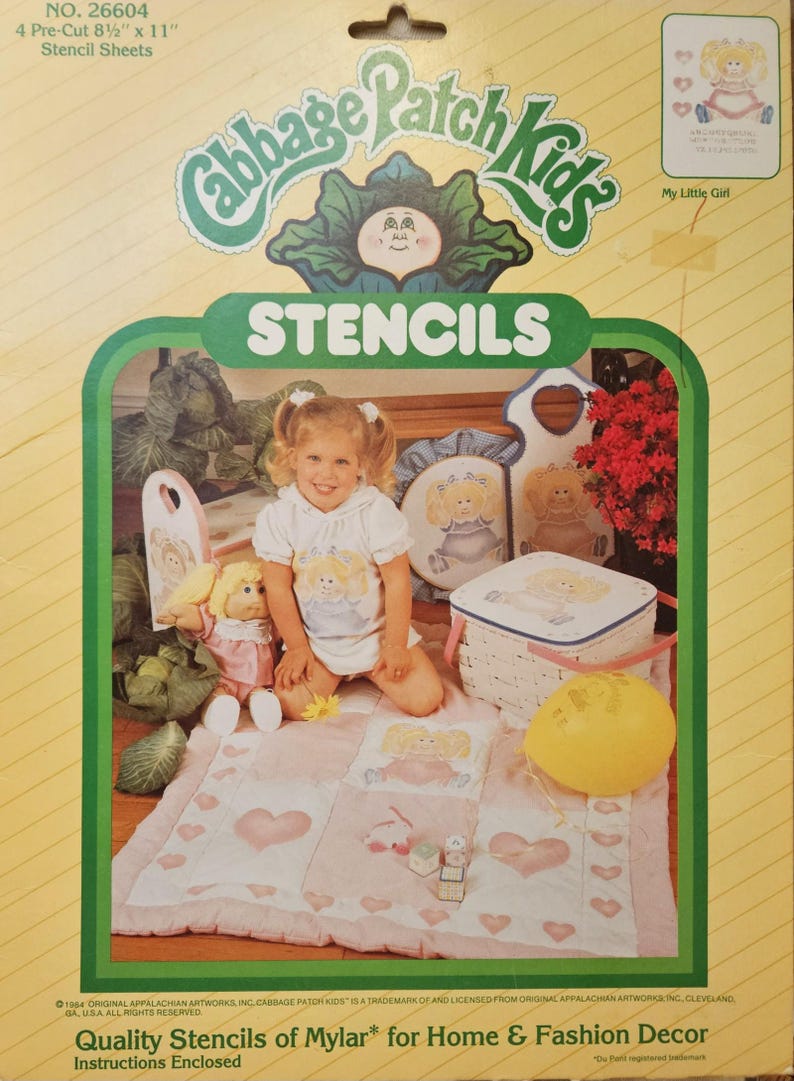 Vintage Cabbage Patch Kids Stencil Sheets, "my Little Girl". - Etsy