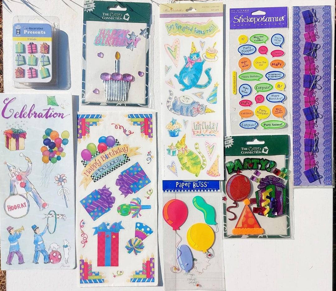 You Choose Birthday, Celebration, Celebrate Themed Scrapbook Stickers ...