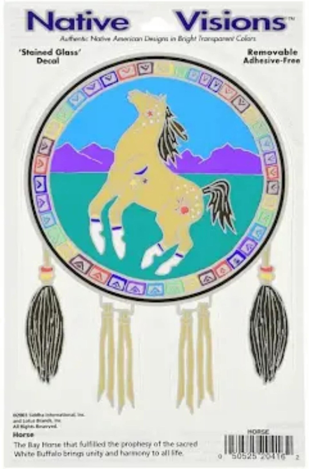 Native Visions stained-glass Decal the Bay Horse. Removable and ...