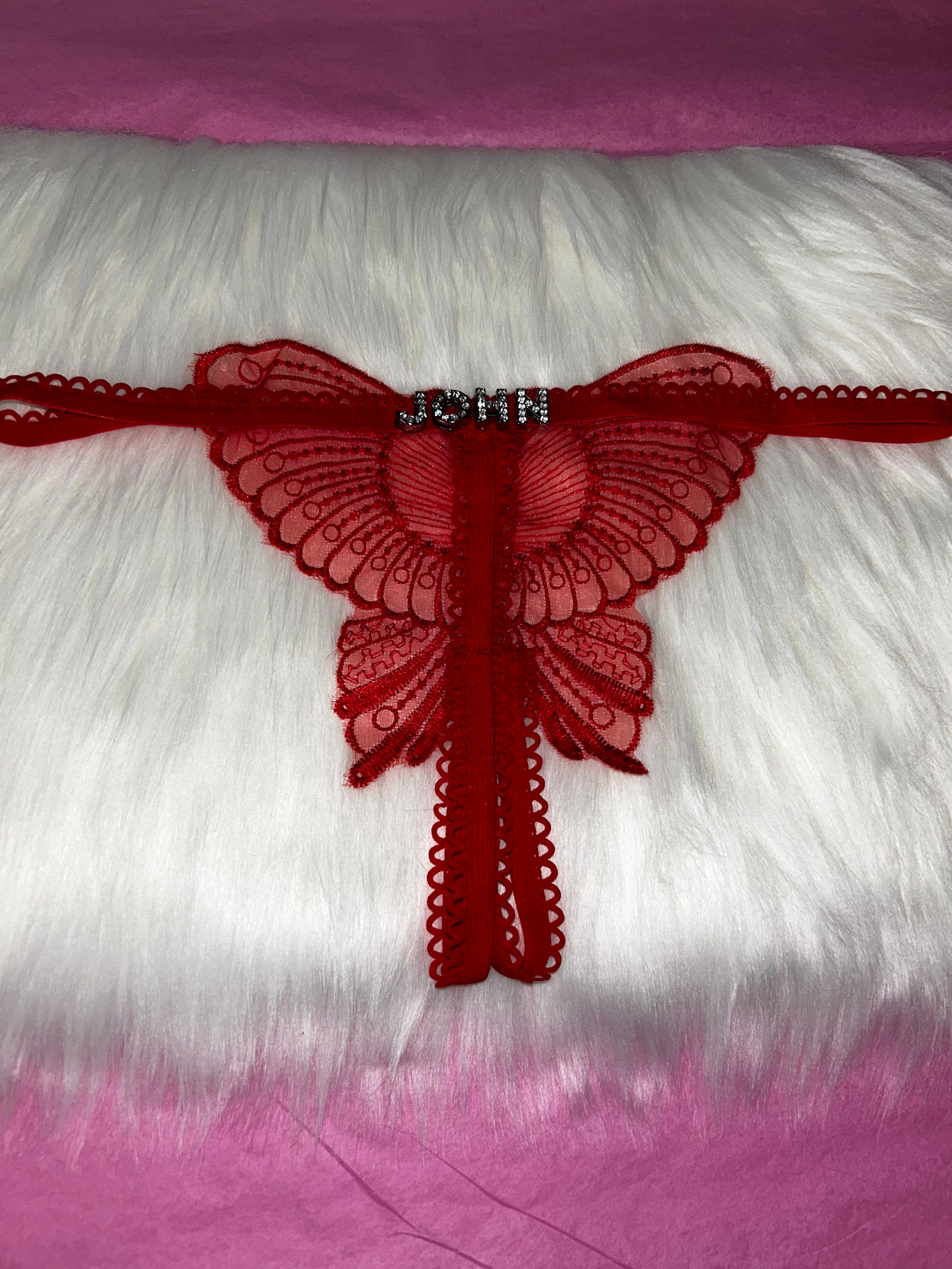 Customize Bling Butterfly Thong - Etsy