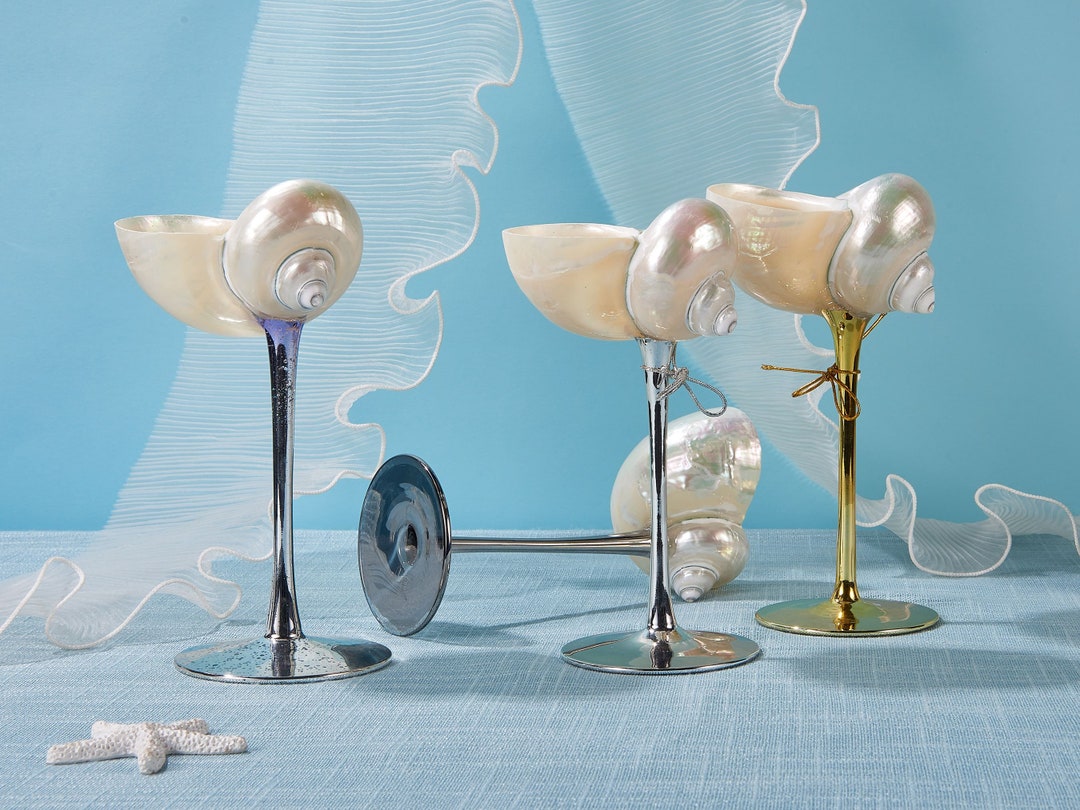 Natural Conch Shell Wine Glass,beach Wedding Bridesmaid Gifts,handmade ...