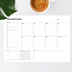 Minimalist 2024 Weekly Planner Printable Weekly Planner With Habit ...