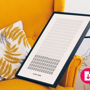 Weeks in Life Calendar Printable Life Planner 4000 Weeks Poster ...