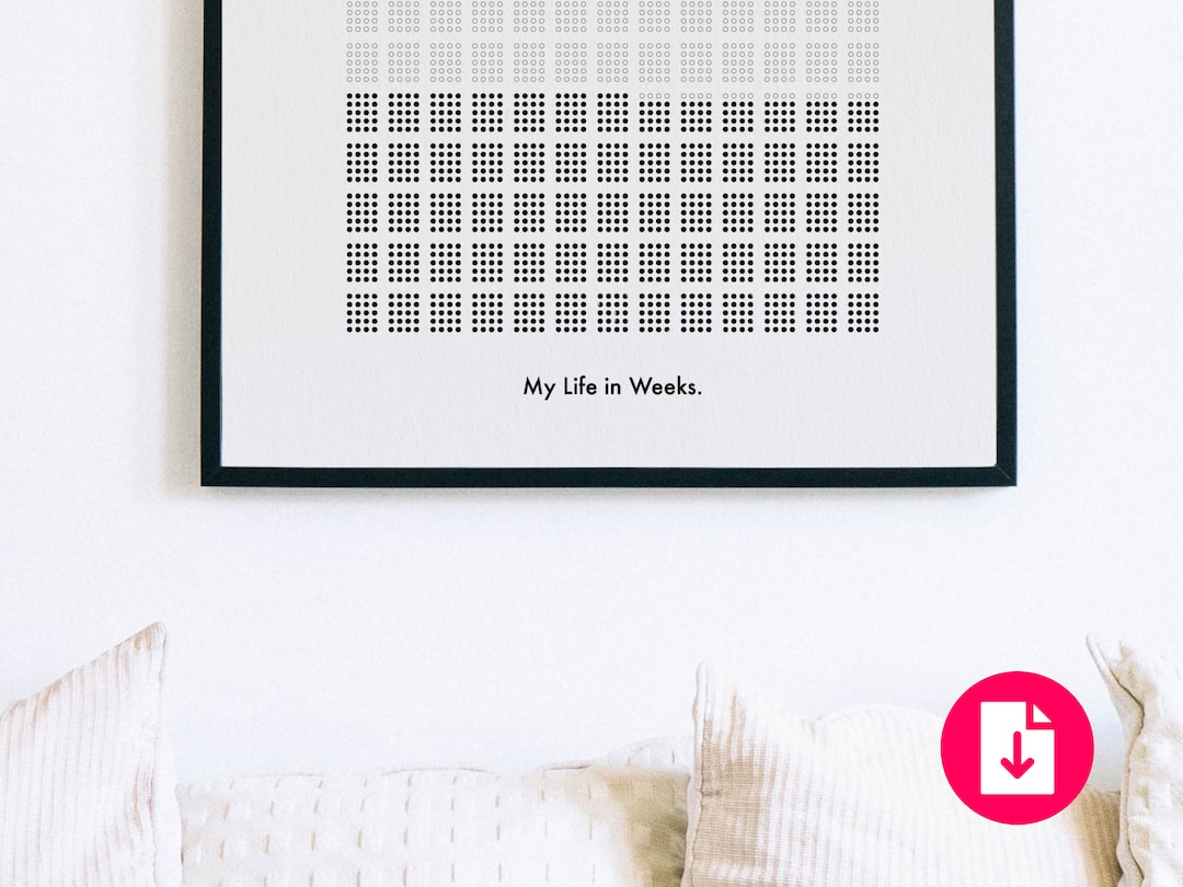 Weeks in Life Calendar Printable Life Planner 4000 Weeks Poster ...