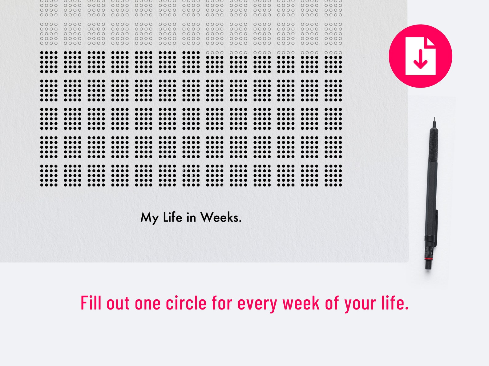 Weeks in Life Calendar Printable Life Planner 4000 Weeks Poster ...