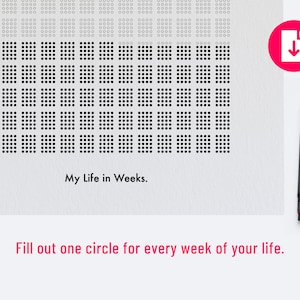 Weeks in Life Calendar Printable Life Planner 4000 Weeks Poster ...
