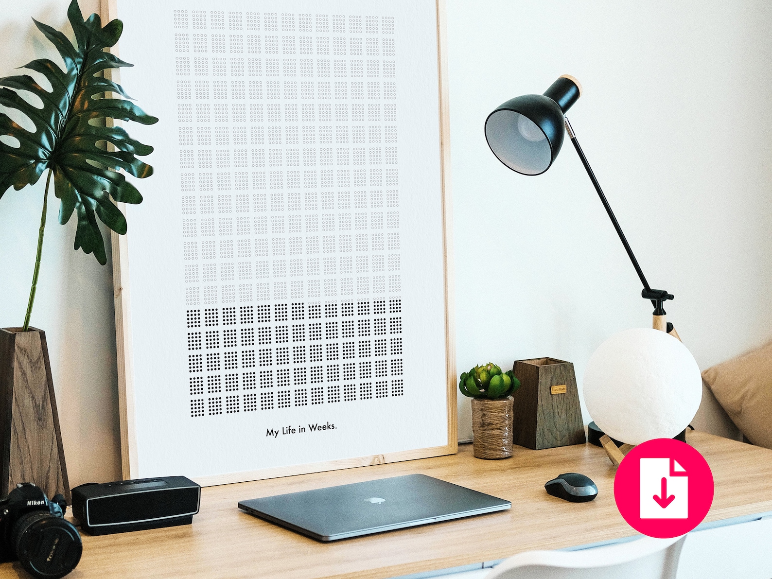Weeks in Life Calendar Printable Life Planner 4000 Weeks Poster ...