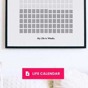 Weeks in Life Calendar Printable Life Planner 4000 Weeks Poster ...
