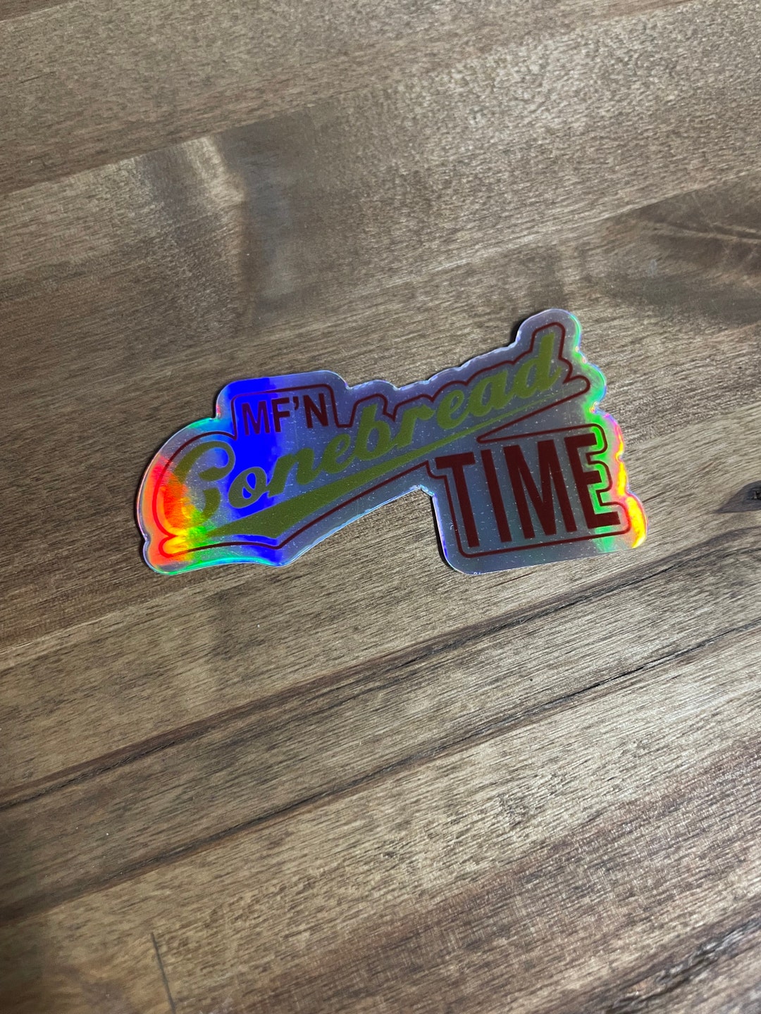 Holographic MFN Conebread Time Sticker DICOUNTINUED When Sold Out - Etsy