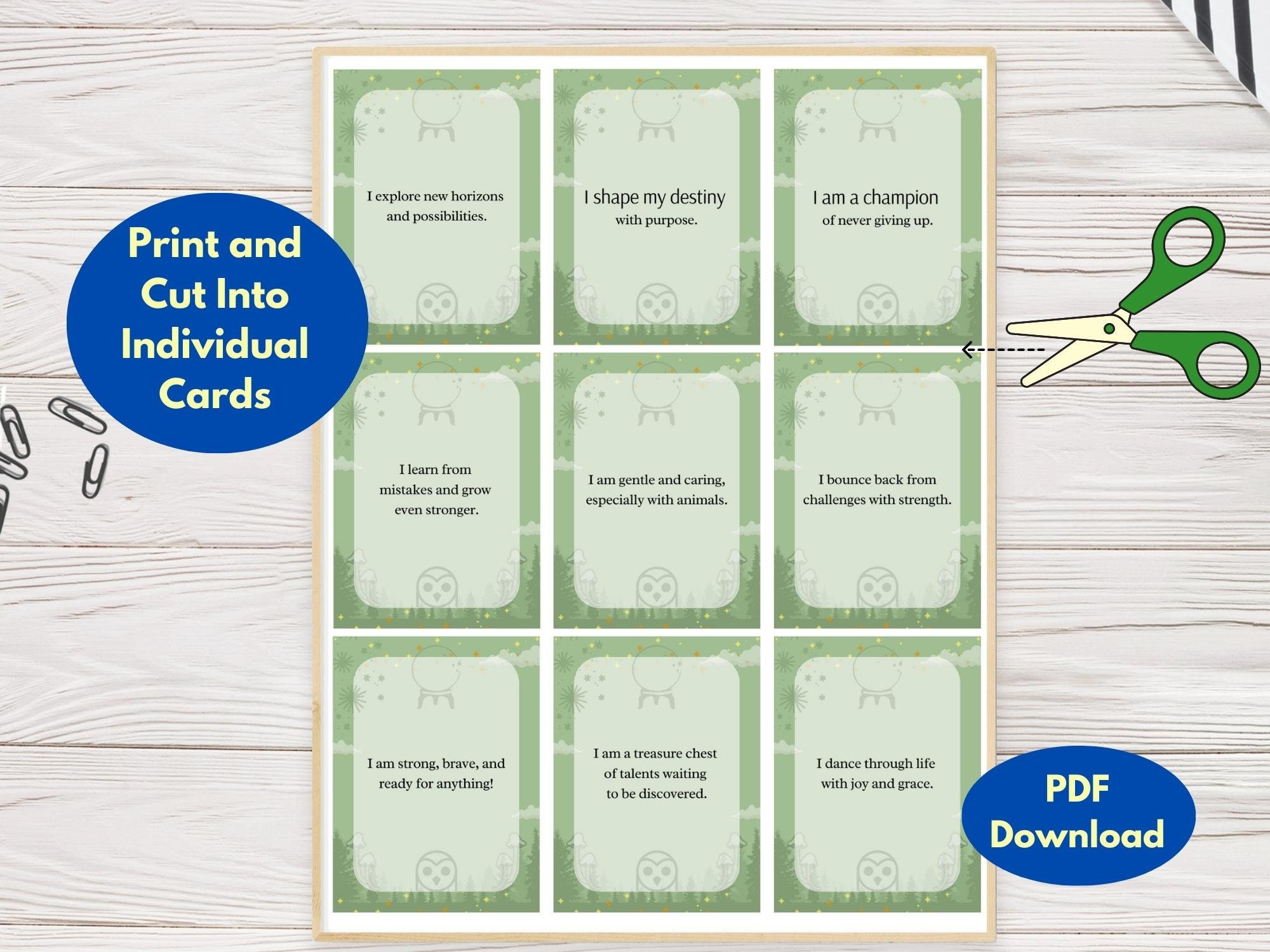Printable Children's Positive Affirmation Cards | Affirmation Cards for ...