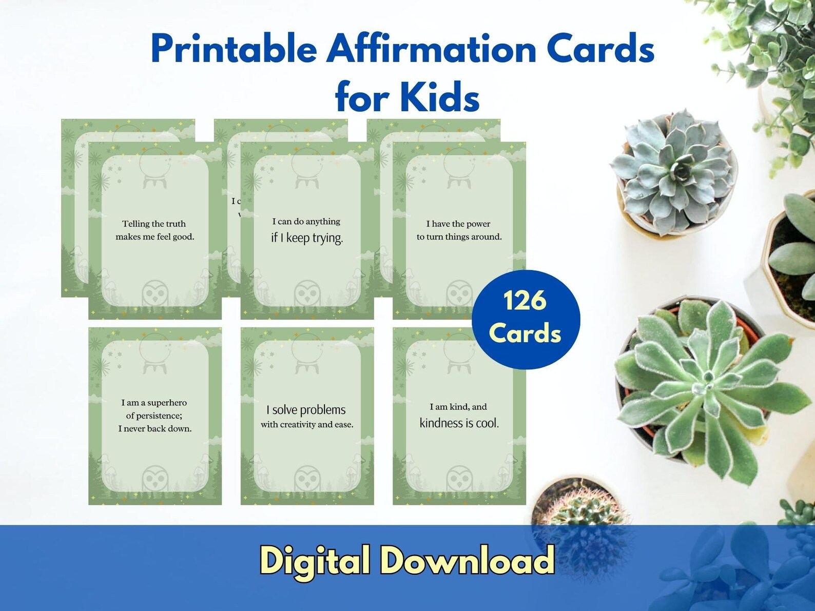 Printable Children's Positive Affirmation Cards | Affirmation Cards for ...