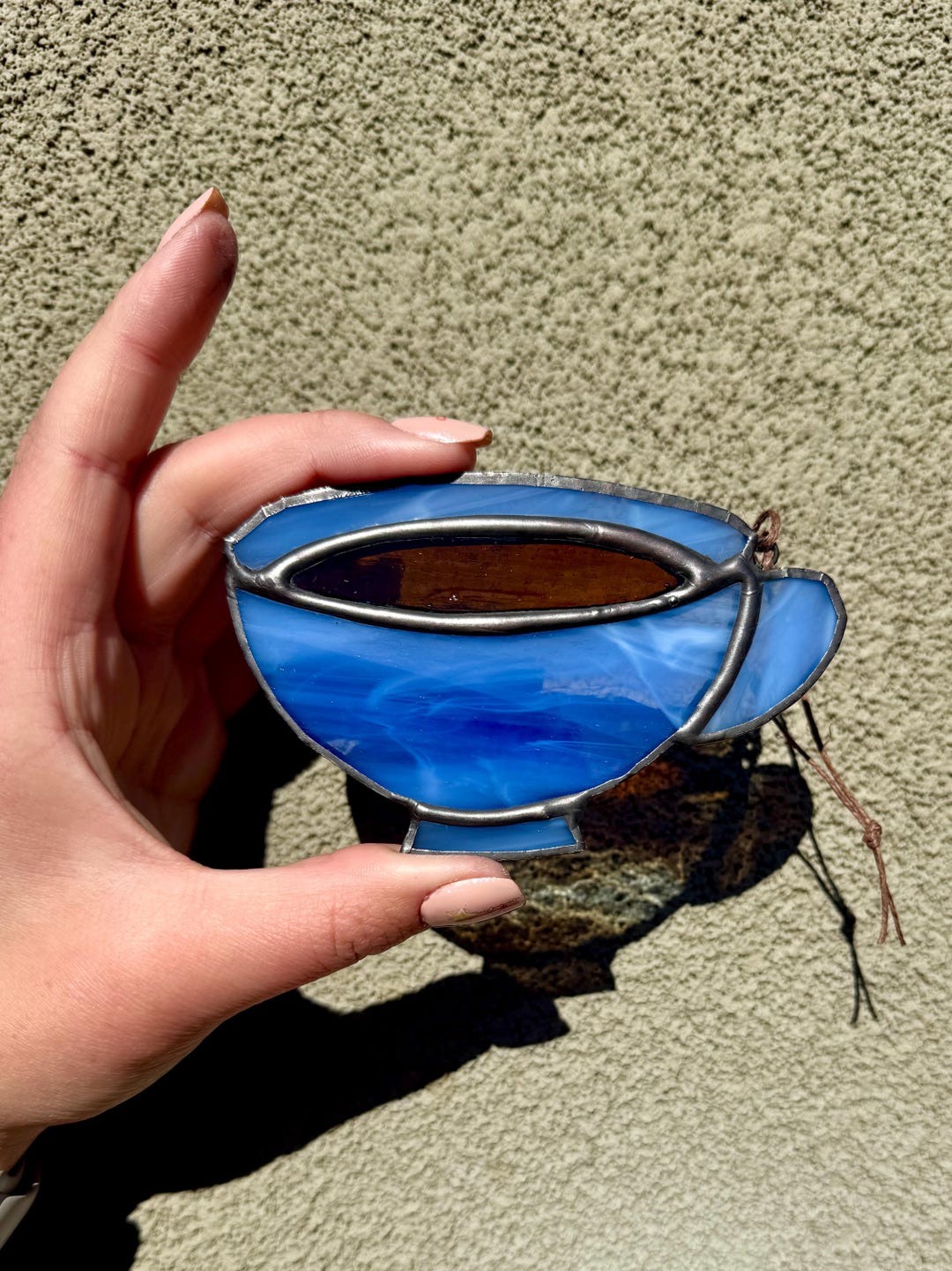 Handmade Stained Glass Coffee Cup Tea Cup, Blue Home Decor - Etsy