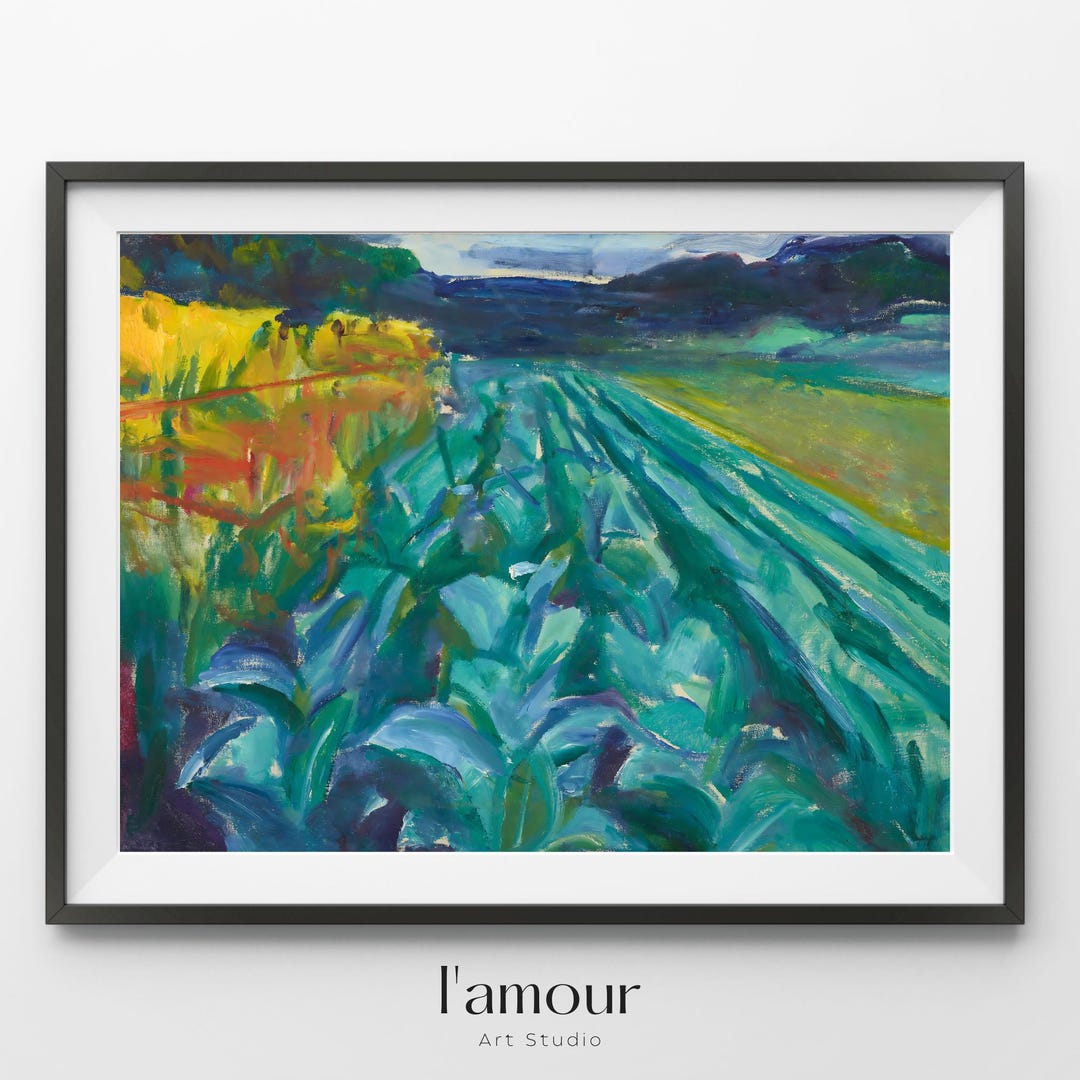 Edvard Munch - Cabbage Field Wall Art | High Resolution Instant ...