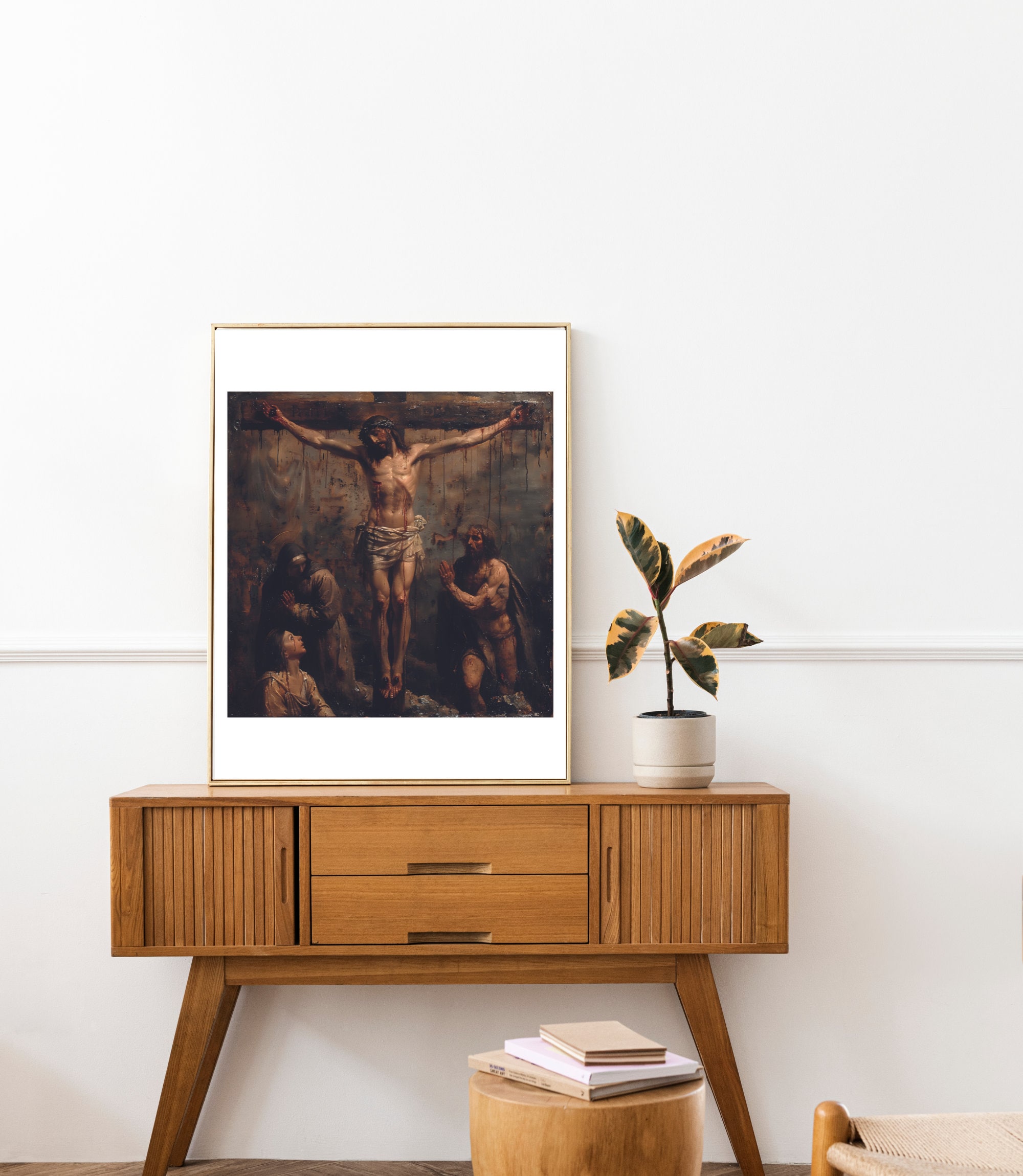 Crucifixion of Jesus Wall Art, Religious Art, Passion of Christ ...