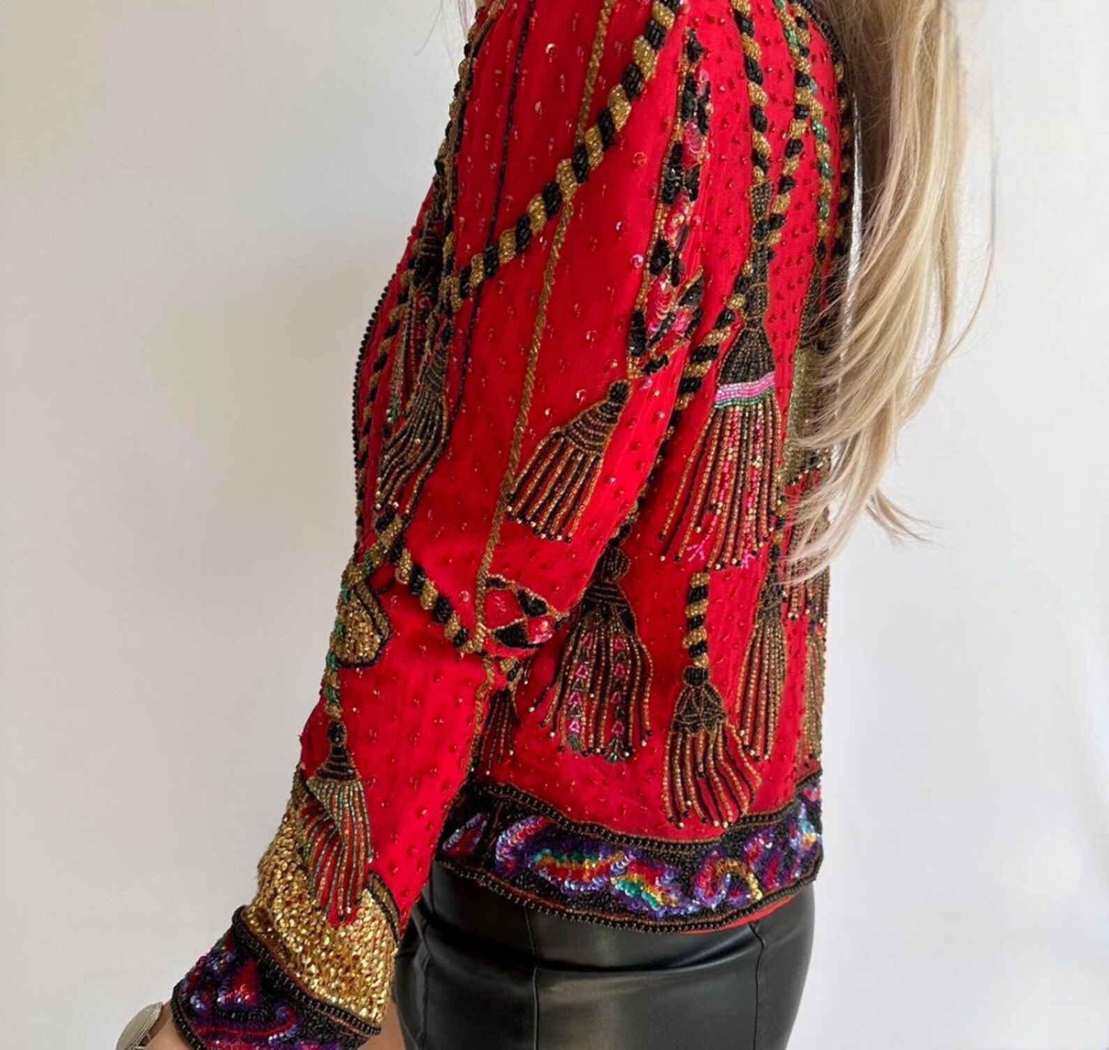 Vintage Embellished Boho Bohemian Silk Jacket - Etsy