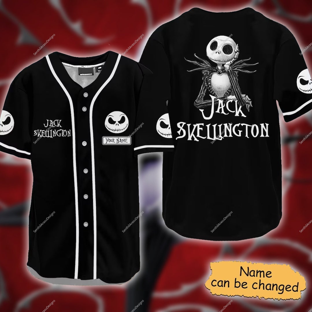 Personalized Jack Skellington Baseball Jersey Scary Jerseys - Etsy
