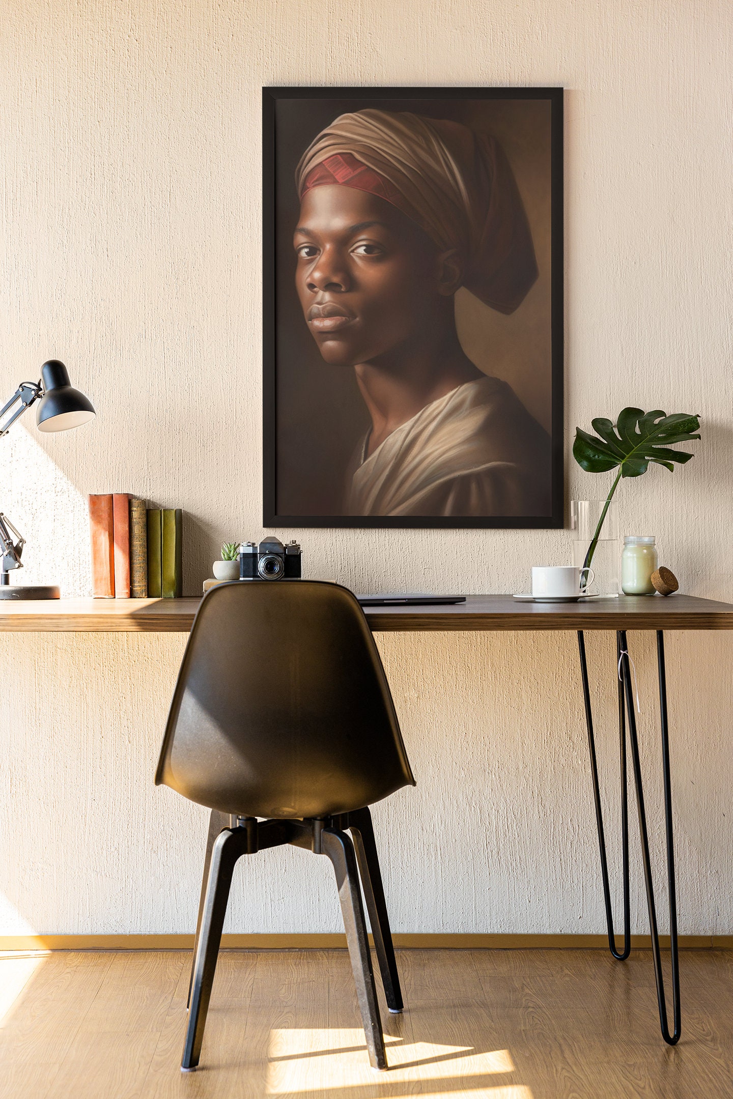 Rembrandt-style Painting Poster Print, Young African Boy in 1700s, Fine ...