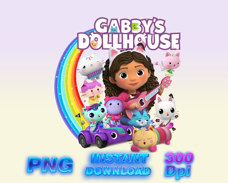 Gabby's Dollhouse PNG Clipart Art: Shirt & Tumbler Design (digital ...