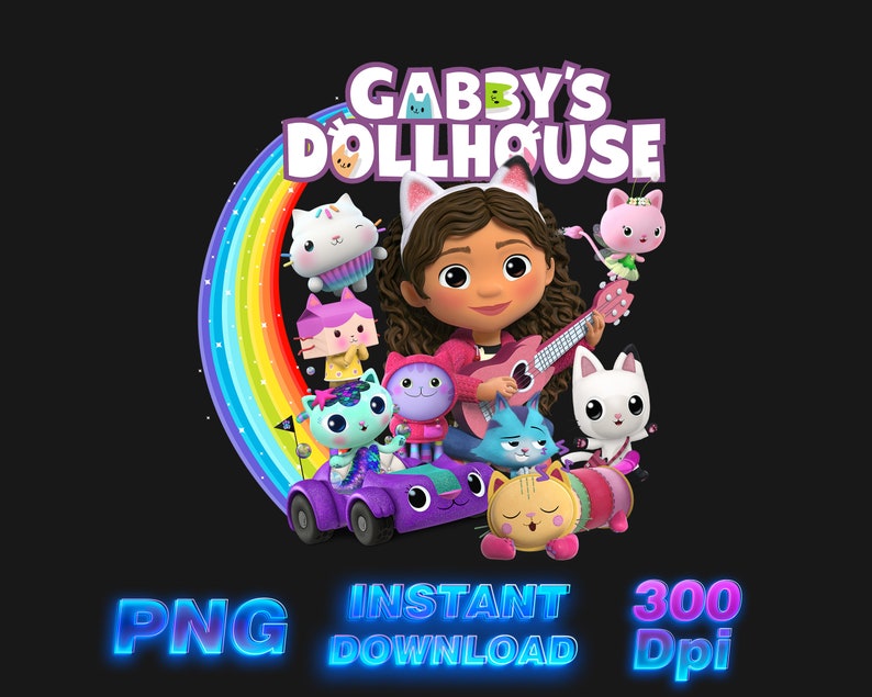 Gabby's Dollhouse PNG Clipart Art: Shirt & Tumbler Design (digital ...